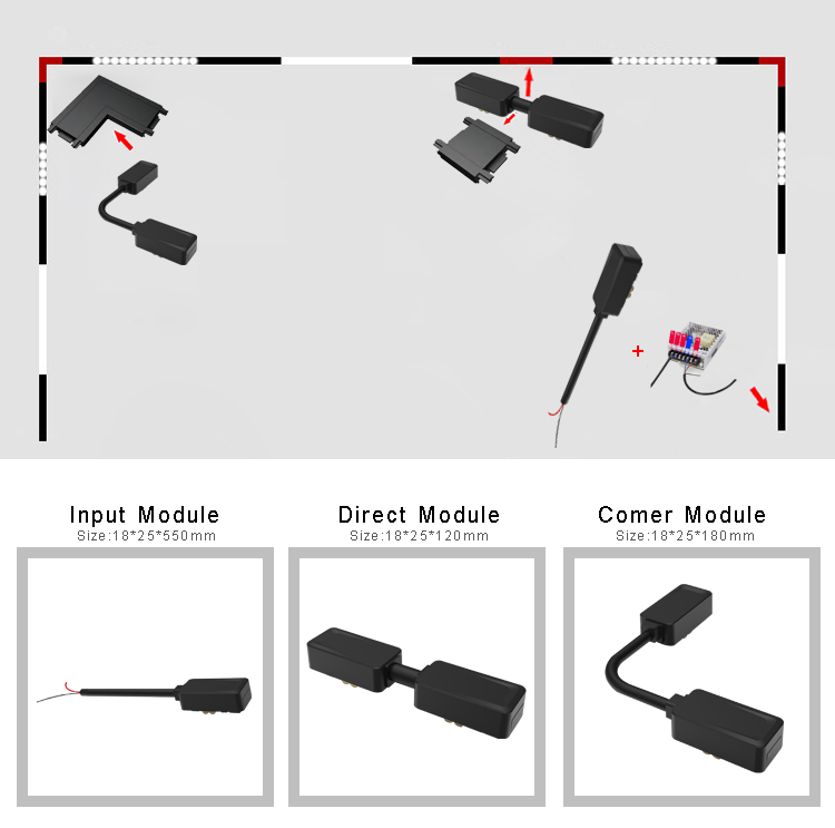 Ultra thin Magnetic Track Light SL-T20