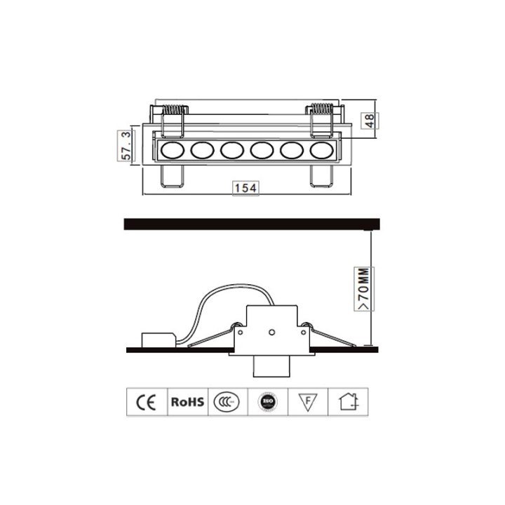 LED Linear Grille Light OBS-605006-2