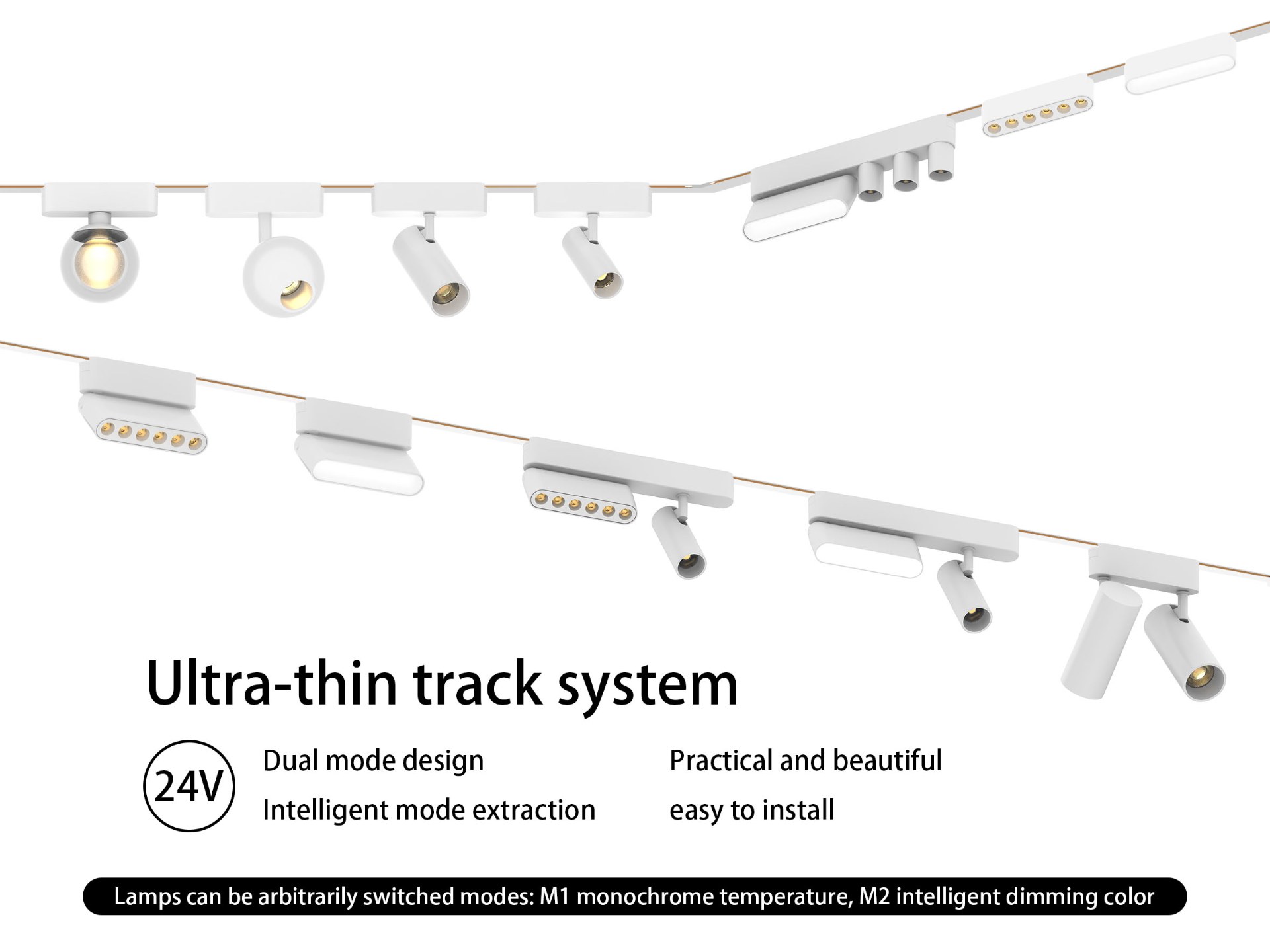 Ultra Thin 24V Magnetic Track Light OBS-16