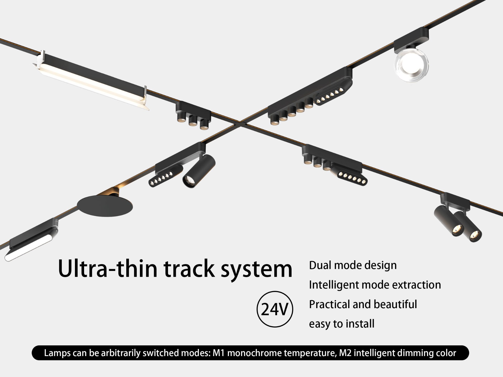 Ultra Thin 24V Magnetic Track Light OBS-16