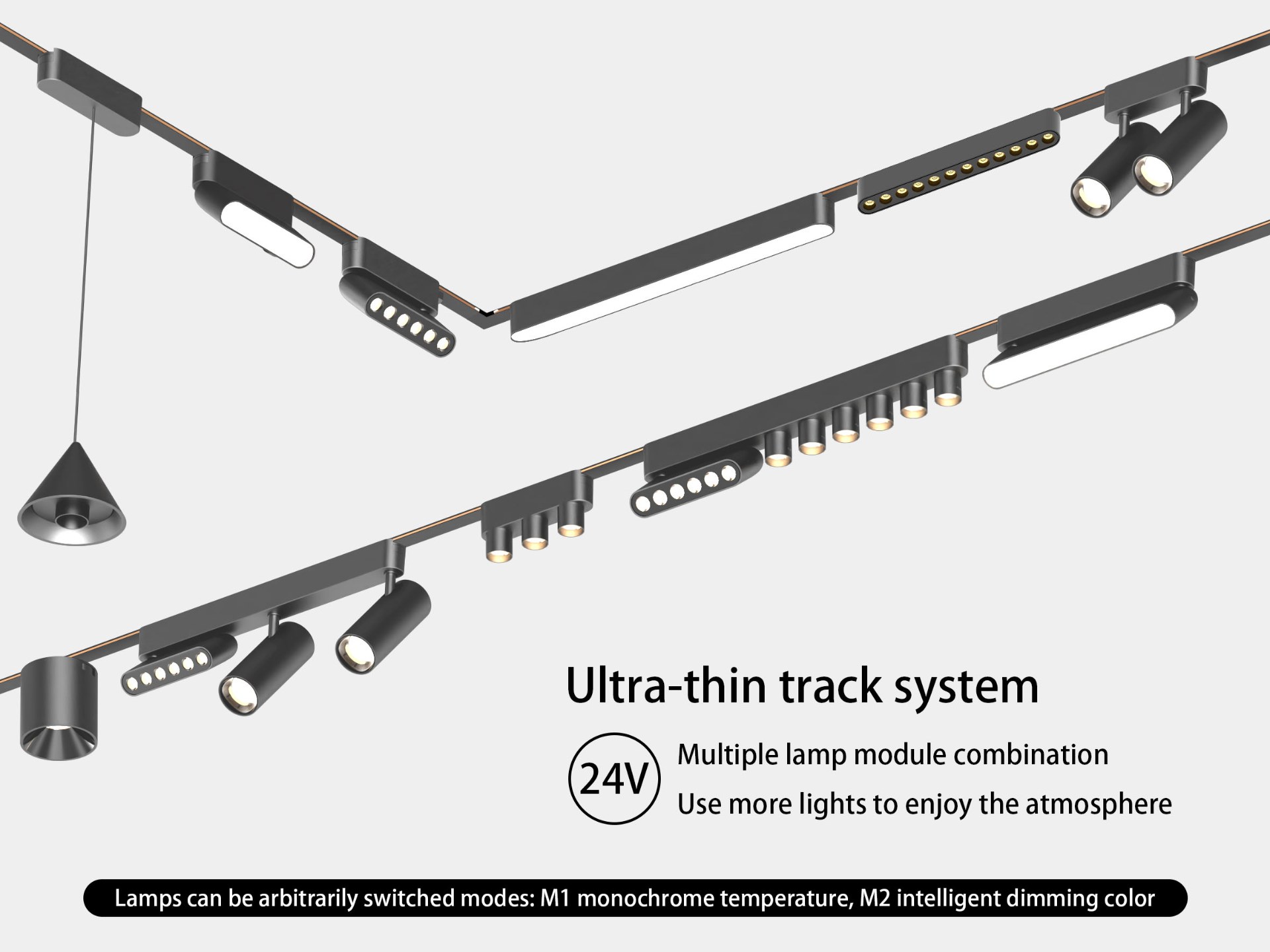 Ultra Thin 24V Magnetic Track Light OBS-16